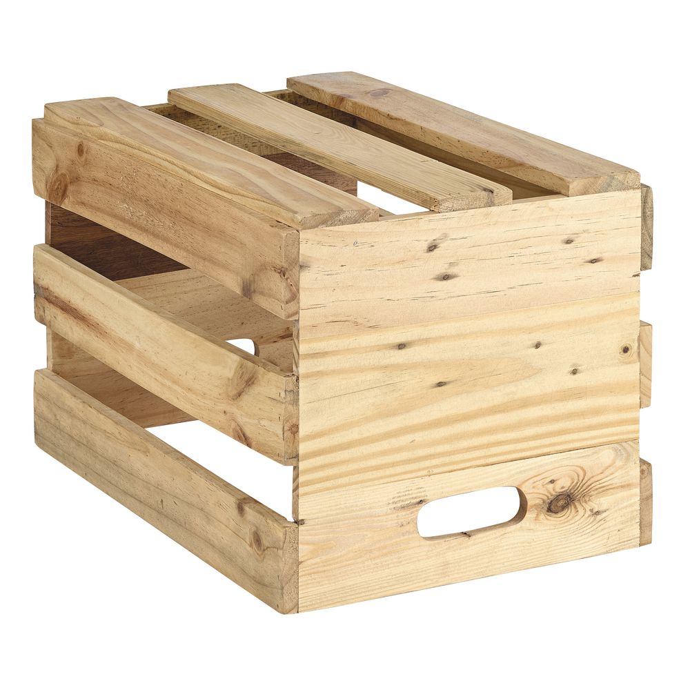 HUBERT Rectangular Pine Wood Crate - 18"L x 12 1/2"W x 11 1/2"H