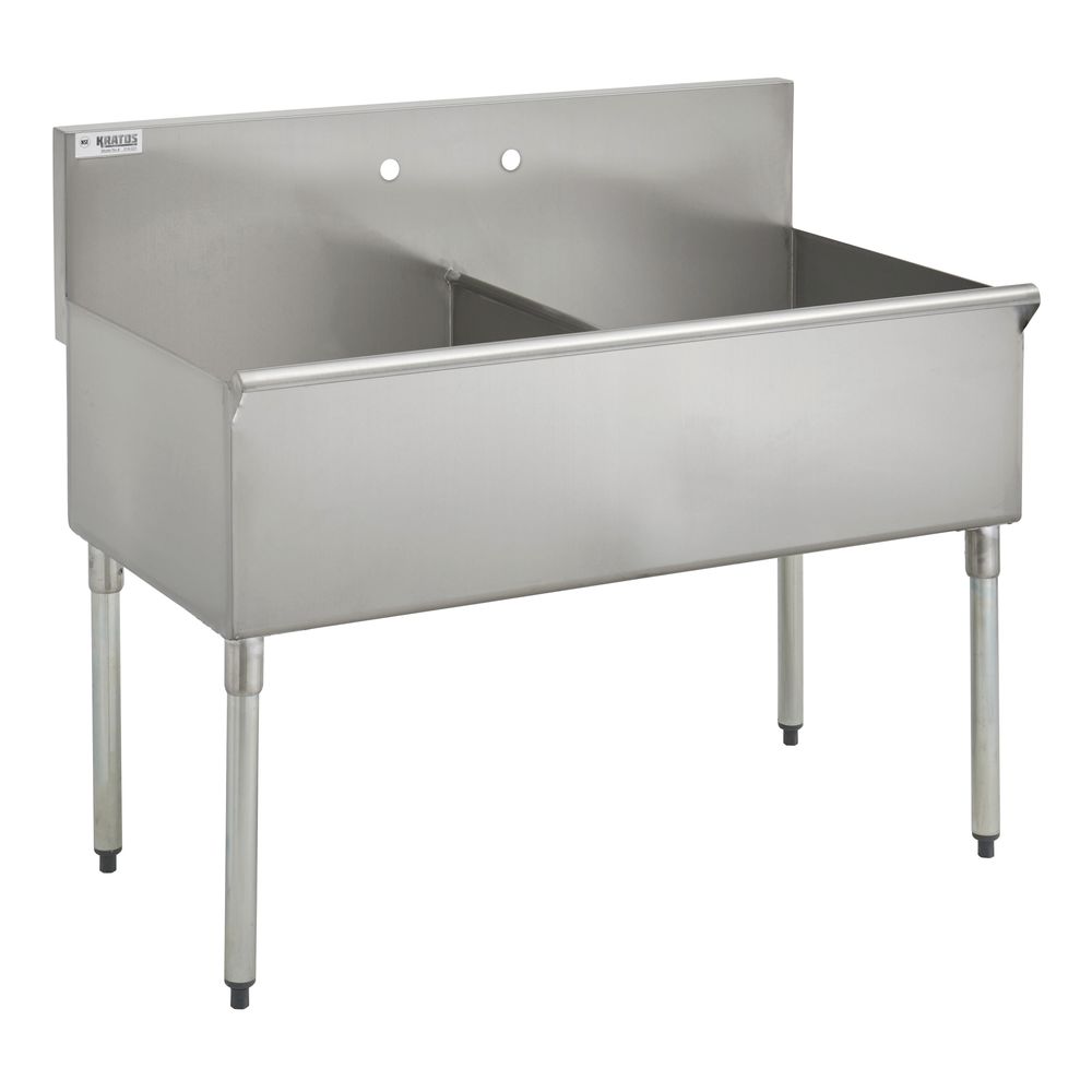 Kratos 31X-021 Two Compartment Utility Sink - 48"W x 27-1/2"D x 41"H