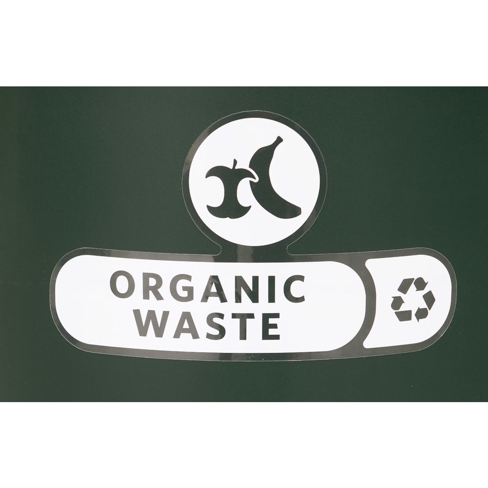 Rubbermaid® White Vinyl Waste Stream Label Kit for BRUTE® Recycling ...