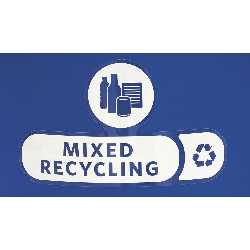 Rubbermaid® White Vinyl Waste Stream Label Kit for BRUTE® Recycling ...