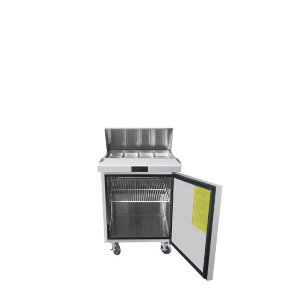 Atosa MSF8301GR 27" Refrigerated Sandwich/Salad Prep Table, 8-Pan Capacity