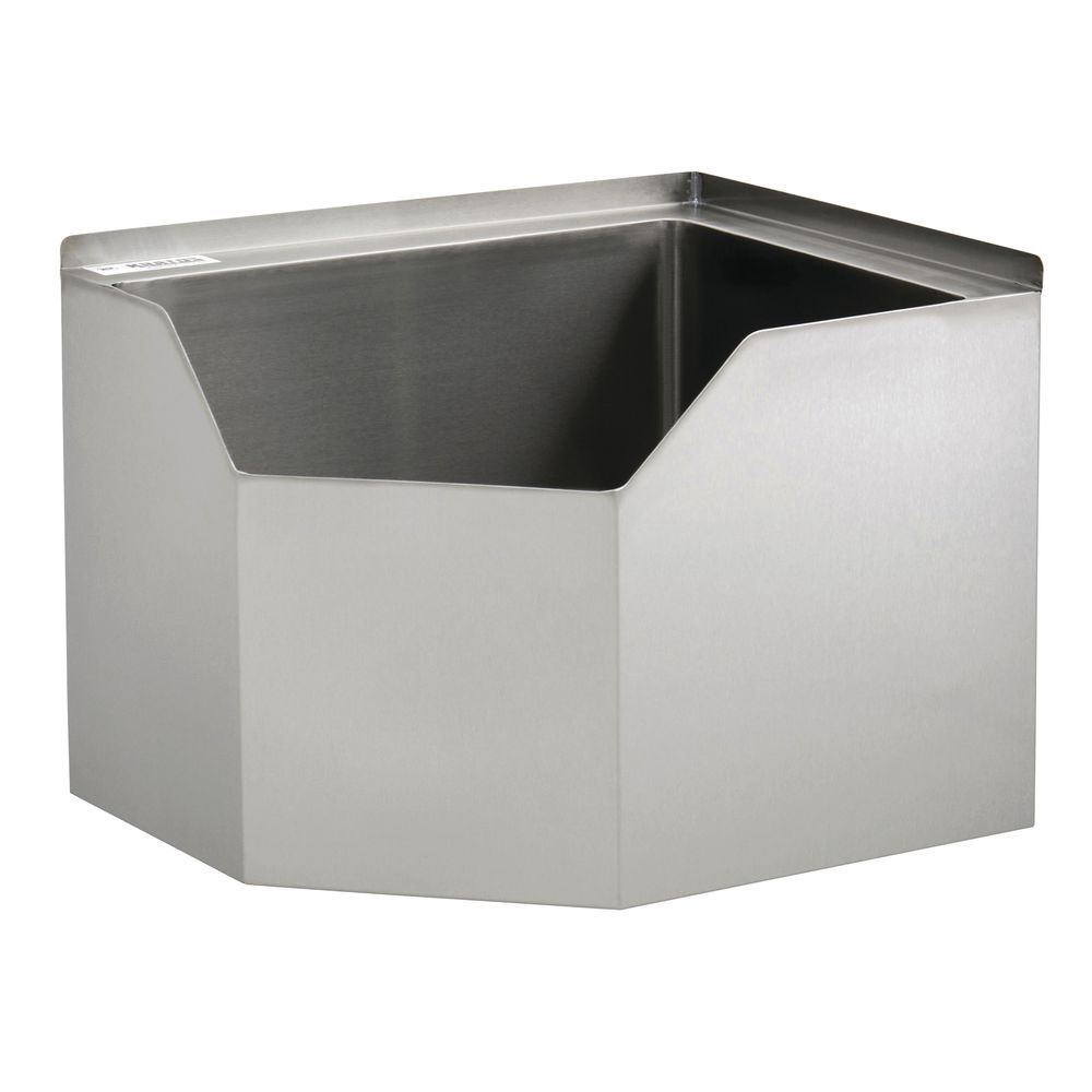Kratos 31X-075 One Compartment Corner Mop Sink, With Notched Front - 22 ...