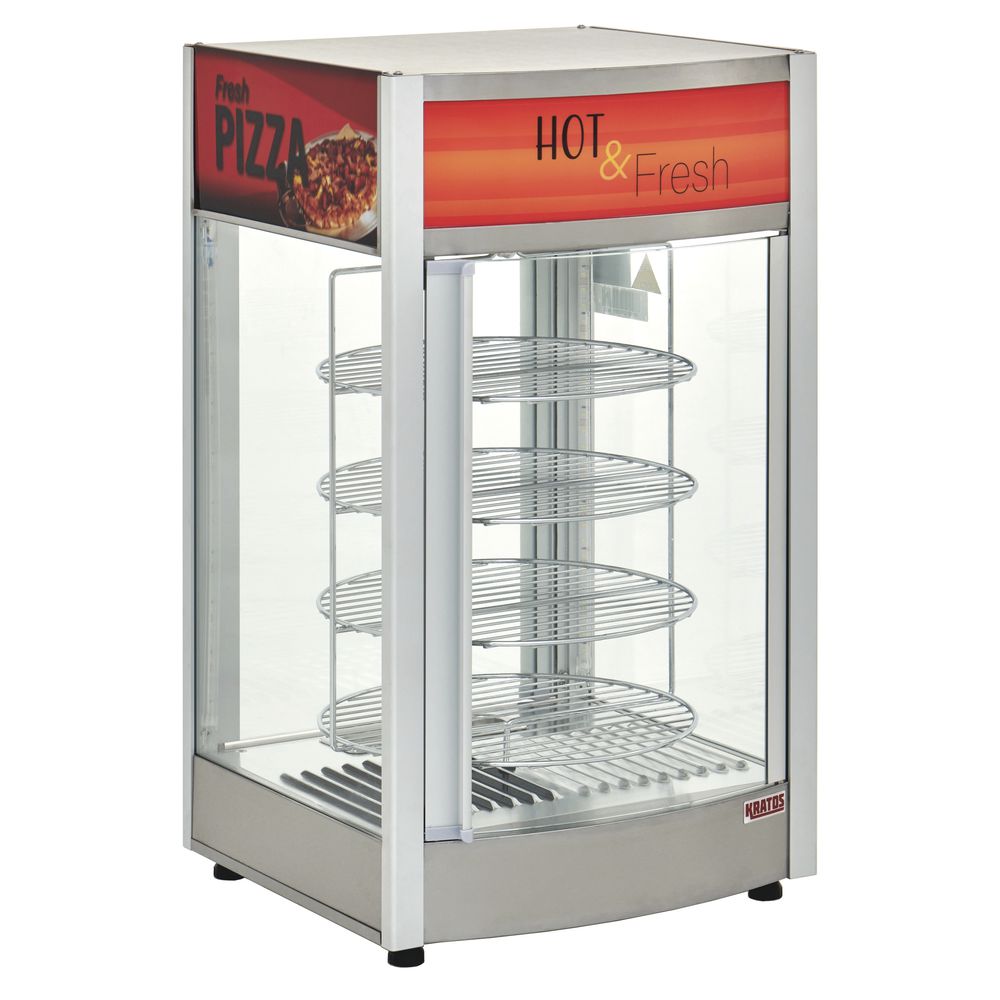 Kratos 29C-002 Countertop Pizza Display Case with Rotating 4-Shelf Rack ...