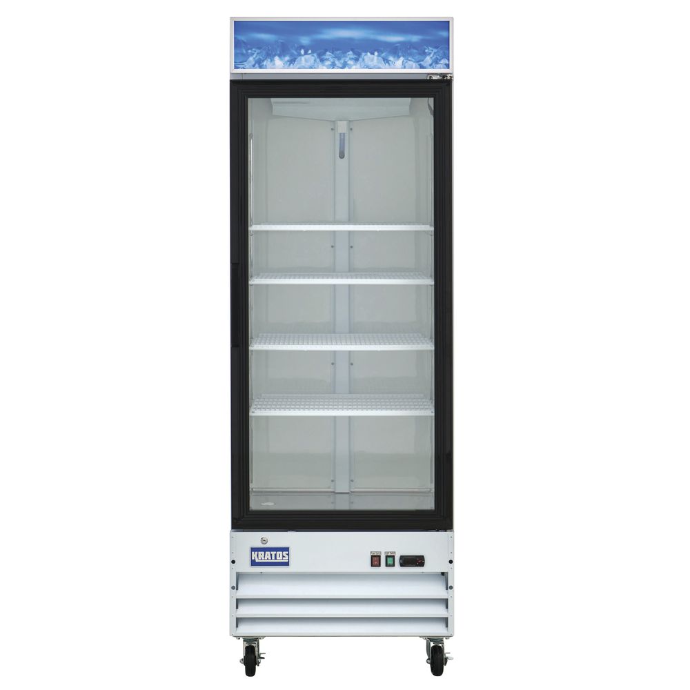 Kratos 67K-206 2 Swing Door Black Refrigerated Merchandiser - 53-1/8"W x 31-7/8"D x 83-9/10"H
