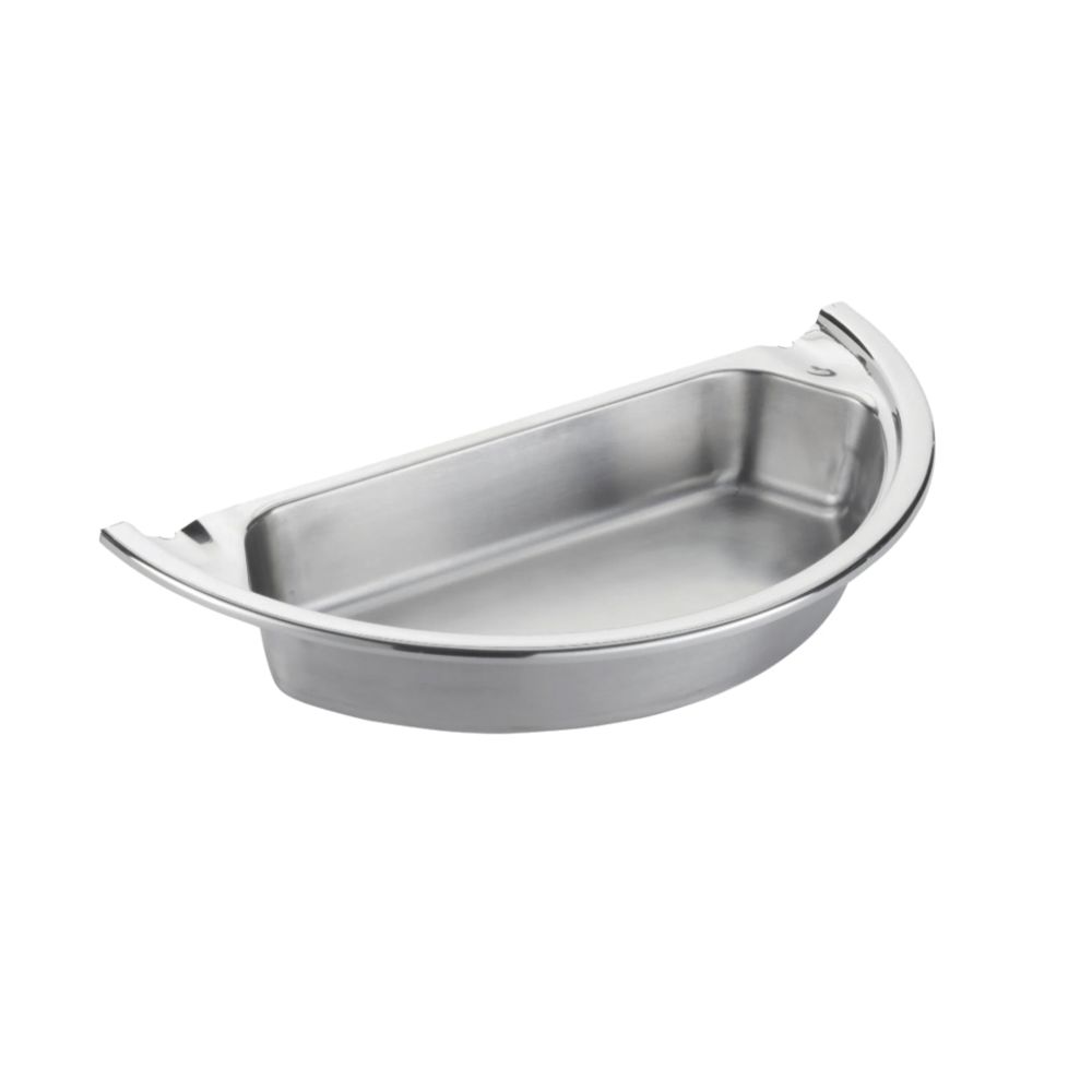 INSERT, SS, 2QT, 1/2 ROUND, F/BUFFET SERVERS