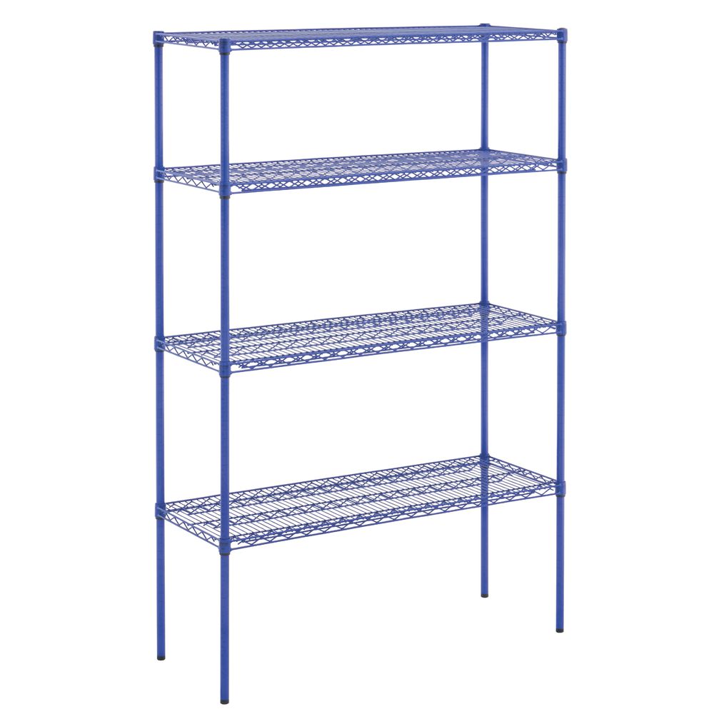 CenPro 30V-174 HD Blue Epoxy 4-Shelf Kit - 48"L x 24"D x 74"H