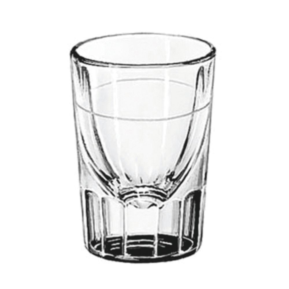 Libbey 5127/S0710 Fluted Lined 1 1/2 Oz. Shooter Shot Glass