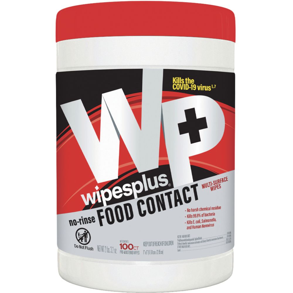 Carlisle WipesPlus® 100-Count No-Rinse Food Contact Multi-Surface Wipes ...
