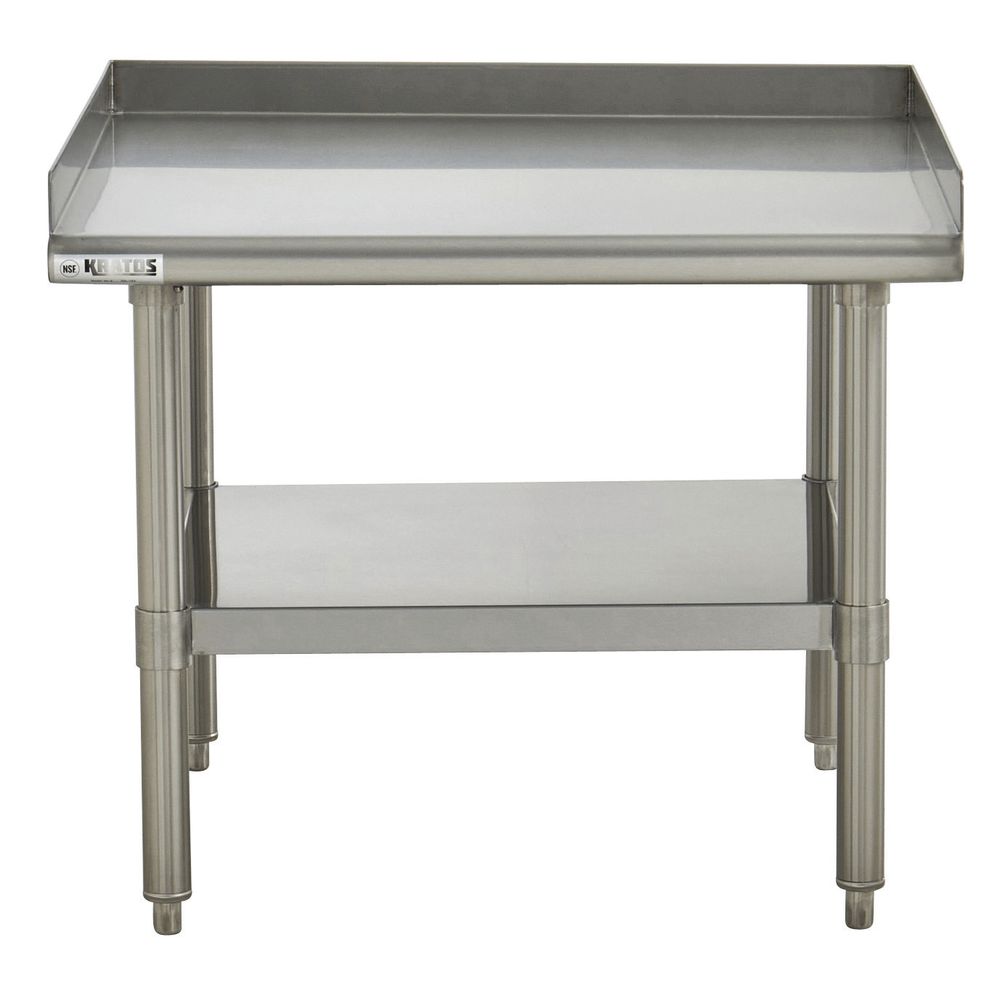 Kratos Stainless Steel Equipment Stand with Undershelf - 24"W x 30"D x 24"H