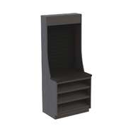 Kratos Micro Market Module with Shelving and Slatwall, Burnt Strand and ...