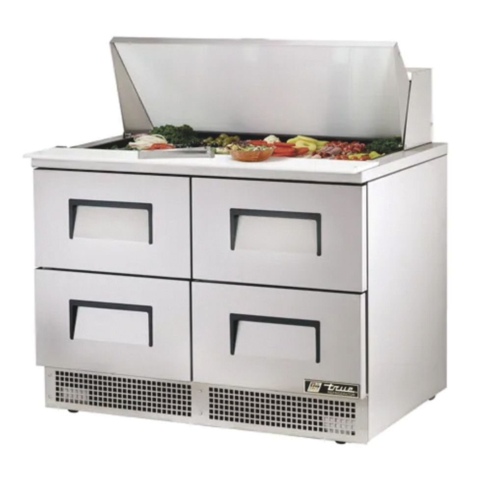 True TFP-48-18M-D-4 Four-Drawer Food Prep Table, 18 Pan Capacity - 48"W