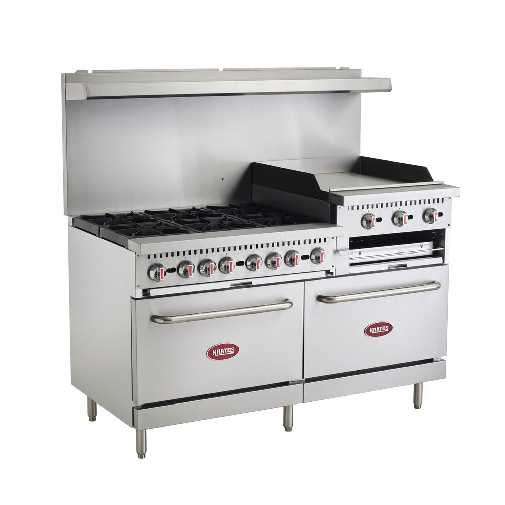 Kratos 29Y-172-NAT 6-Burner Gas Range With 24" Griddle/Broiler and 2 ...