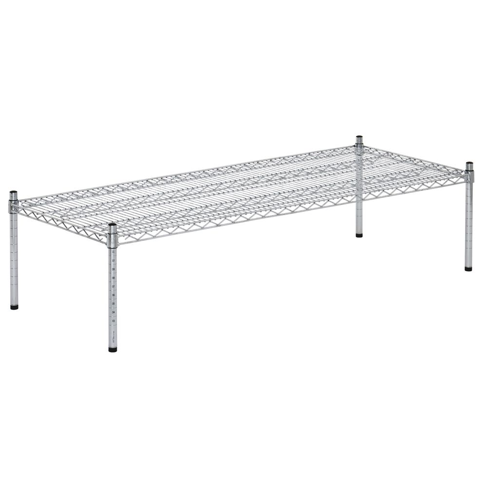 Kratos Chrome Wire One-Shelf Dunnage Rack - 21"W x72"L x 14"H