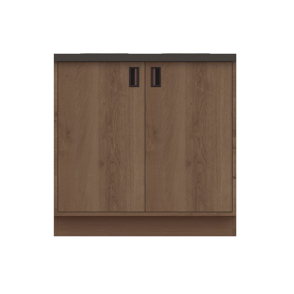 Kratos Micro Market Trash Bin, Urban Oak Plank and Graphite - 36"W x 26 ...