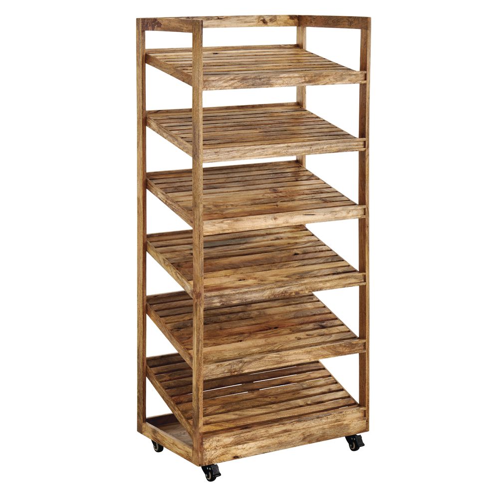 HUBERT® Mango Wood 6-Shelf Bakery Rack - 30"W x 19 9/10"D x 68 1/10"H