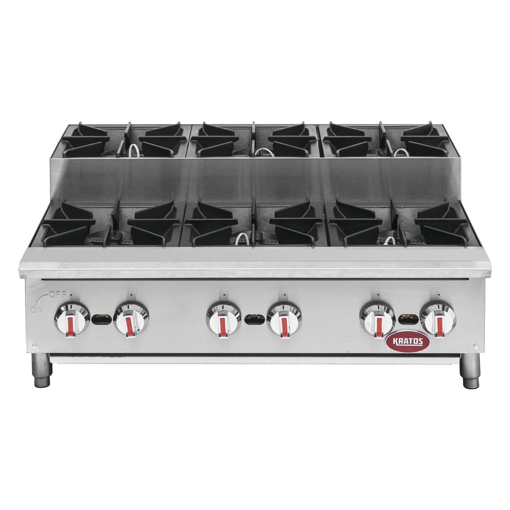 Kratos 29R-004 Step-Up Countertop Range/Hot Plate, With Six Burners ...