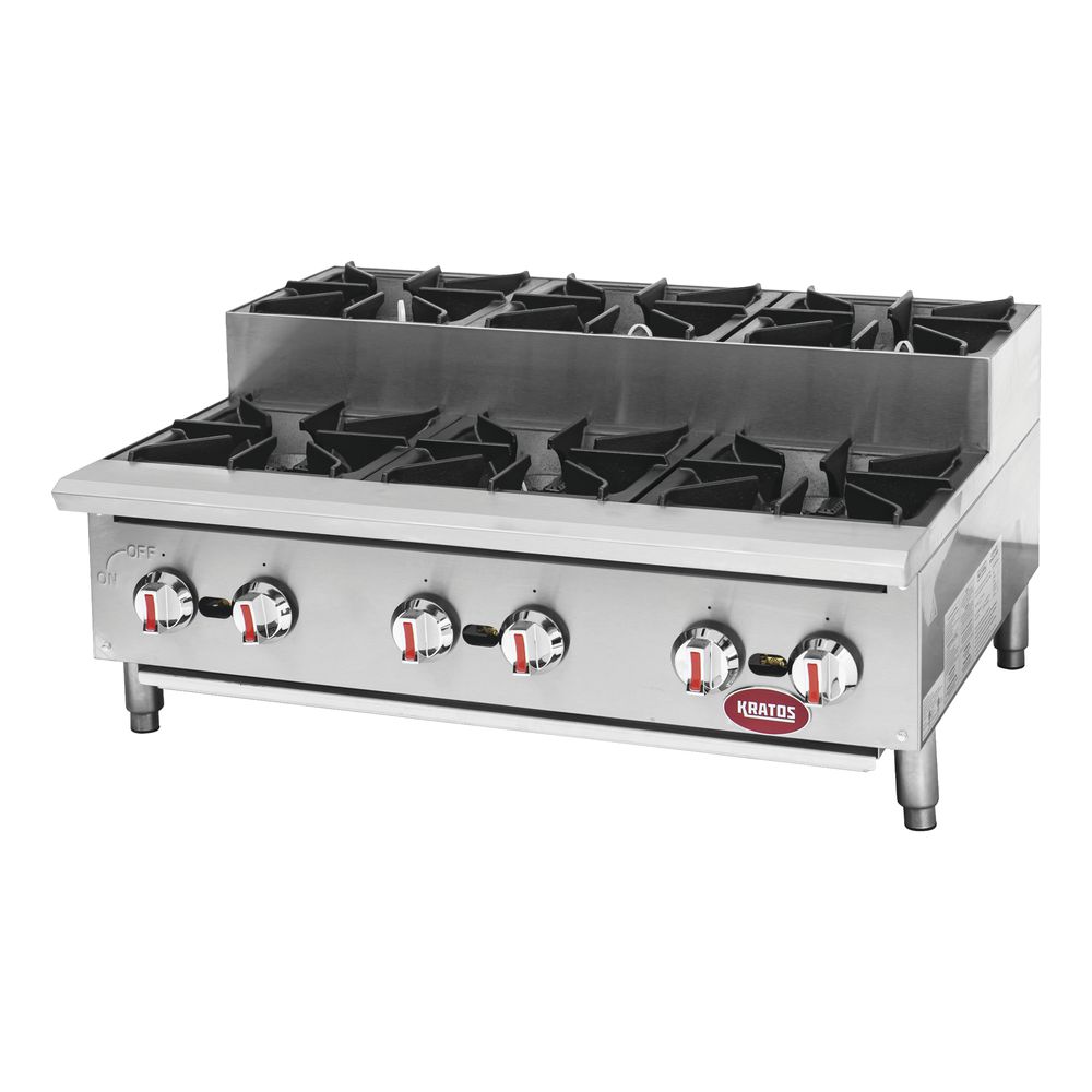 Kratos 29R-004 Step-Up Countertop Range/Hot Plate, With Six Burners ...