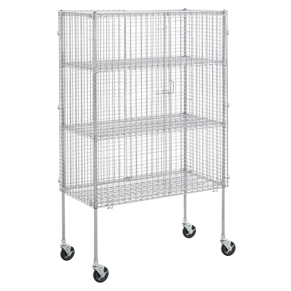 CenPro 24" x 24" Chrome Wire Shelf Kit with Six Wire Can Racks