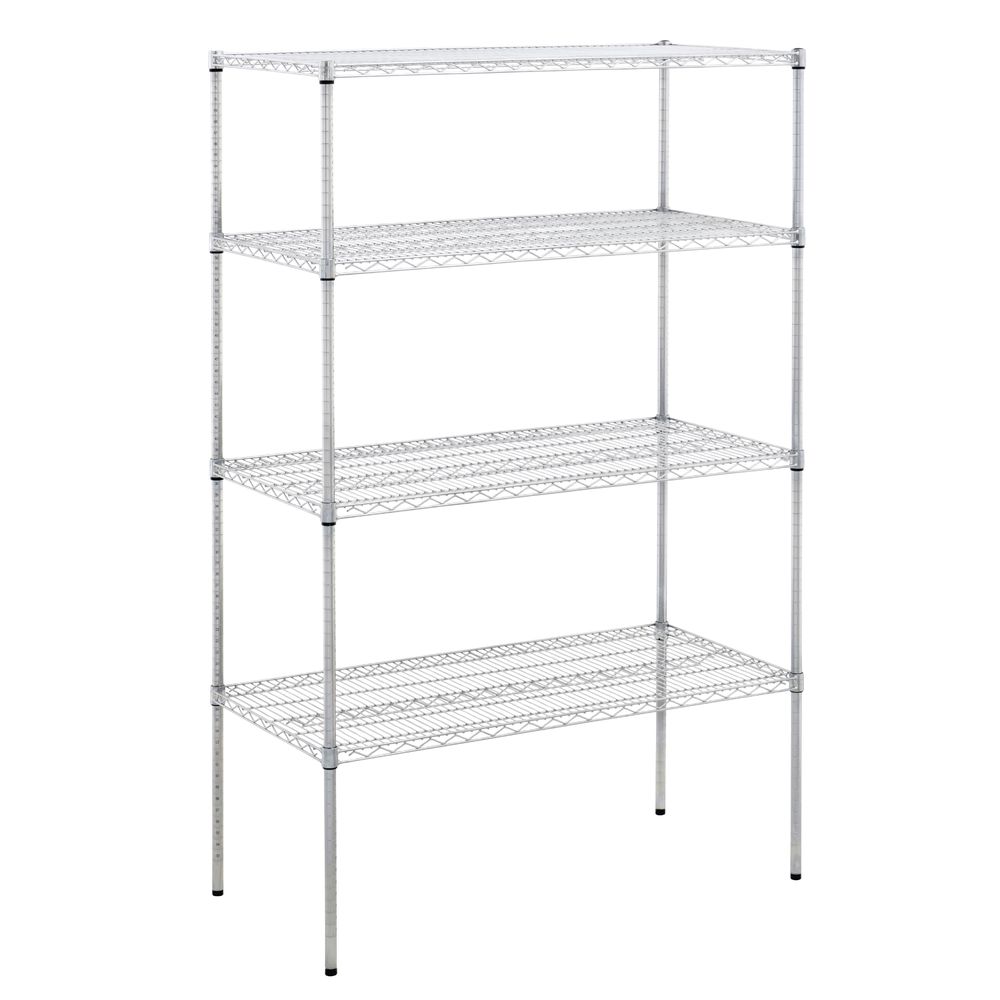 CenPro 30V-158 HD Chrome Mobile 4-Shelf Kit - 60"L x 24"D x 74"H
