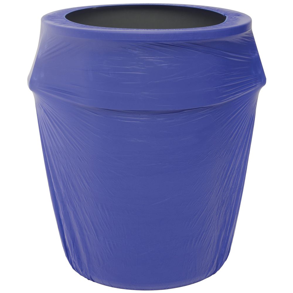 Kwik-Covers® 55 gal Blue Plastic Kwik-Can Cover