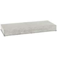 Expressly HUBERT® Rectangular Galvanized Metal Display Riser - 14 1/8"L ...