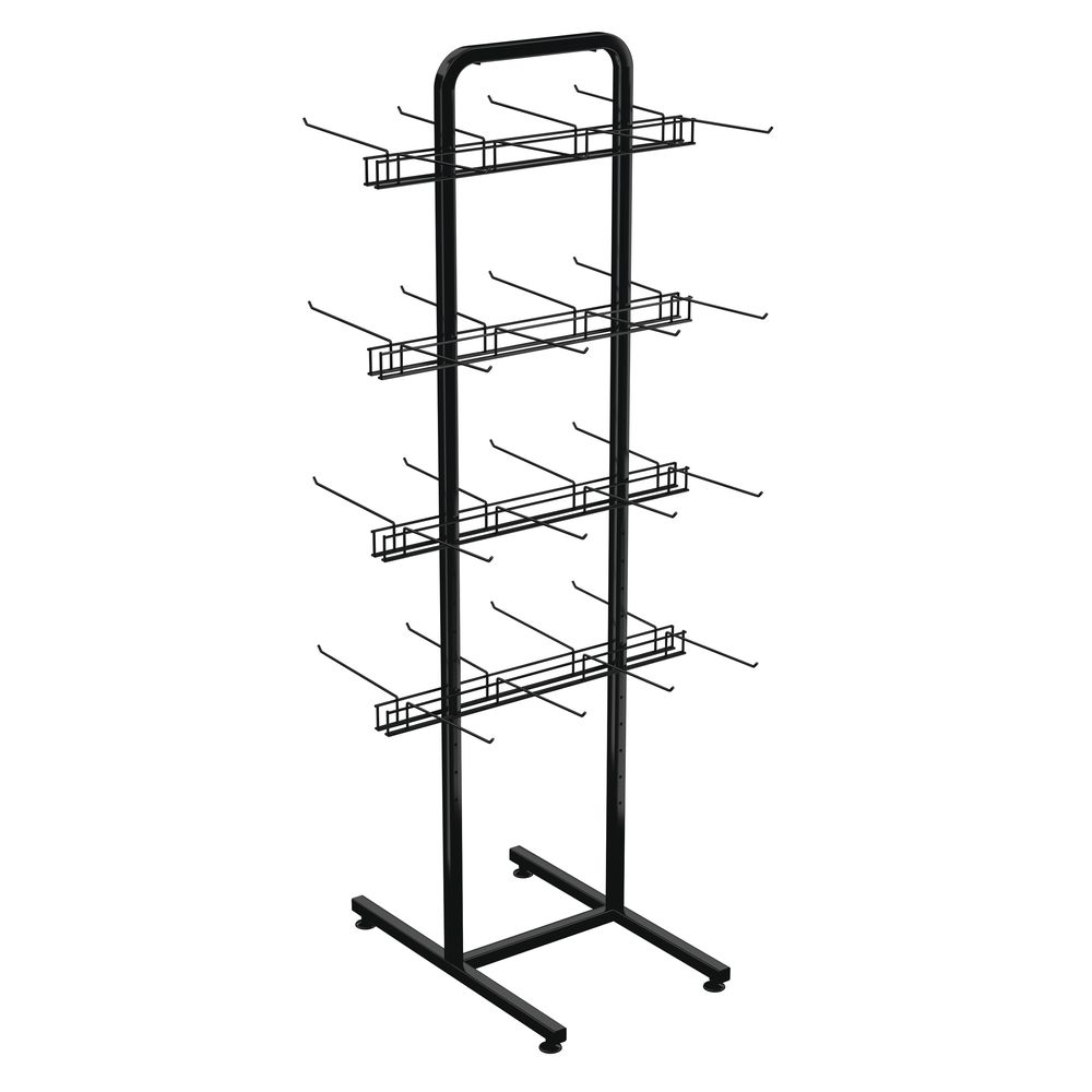 24 Hook Round Rotating Floor Display Rack