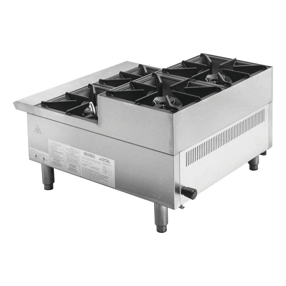Kratos 29R-003 Step-Up Countertop Range/Hot Plate, With Four Burners - 24"W x 30"D x 13-1/2"H