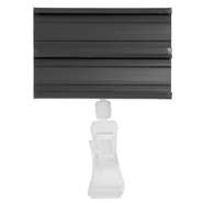 Black Plastic 2 Channel Tag With Clear Spring Clip - 4"L x 2 1/2"H