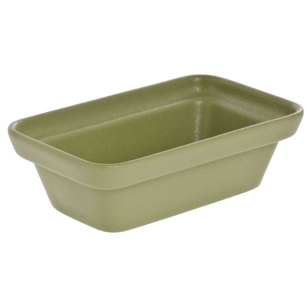 Coated Aluminum Willow Green Rectangular Bowl With Rim