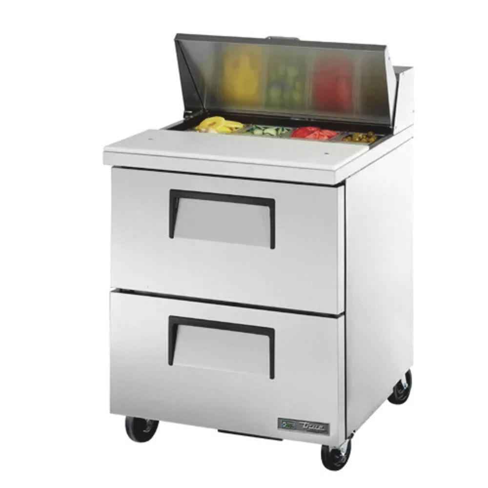 True TSSU-27-8D2 Two-Drawer Sandwich/Salad Prep Table, 8 Pan Capacity ...