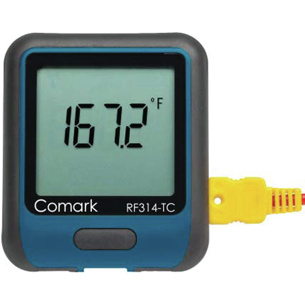 Comark Blue ABS Plastic Temperature Data Logger with Thermocouple Probe Compatibility - 3"L x 1 ...