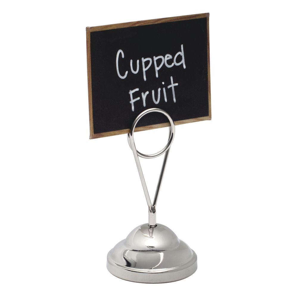 HUBERT 4" Chrome Sign Holder with Ring