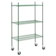 CenPro 18"x24" Medium-Duty Green Epoxy 3-Shelf Mobile Kit with 54 ...
