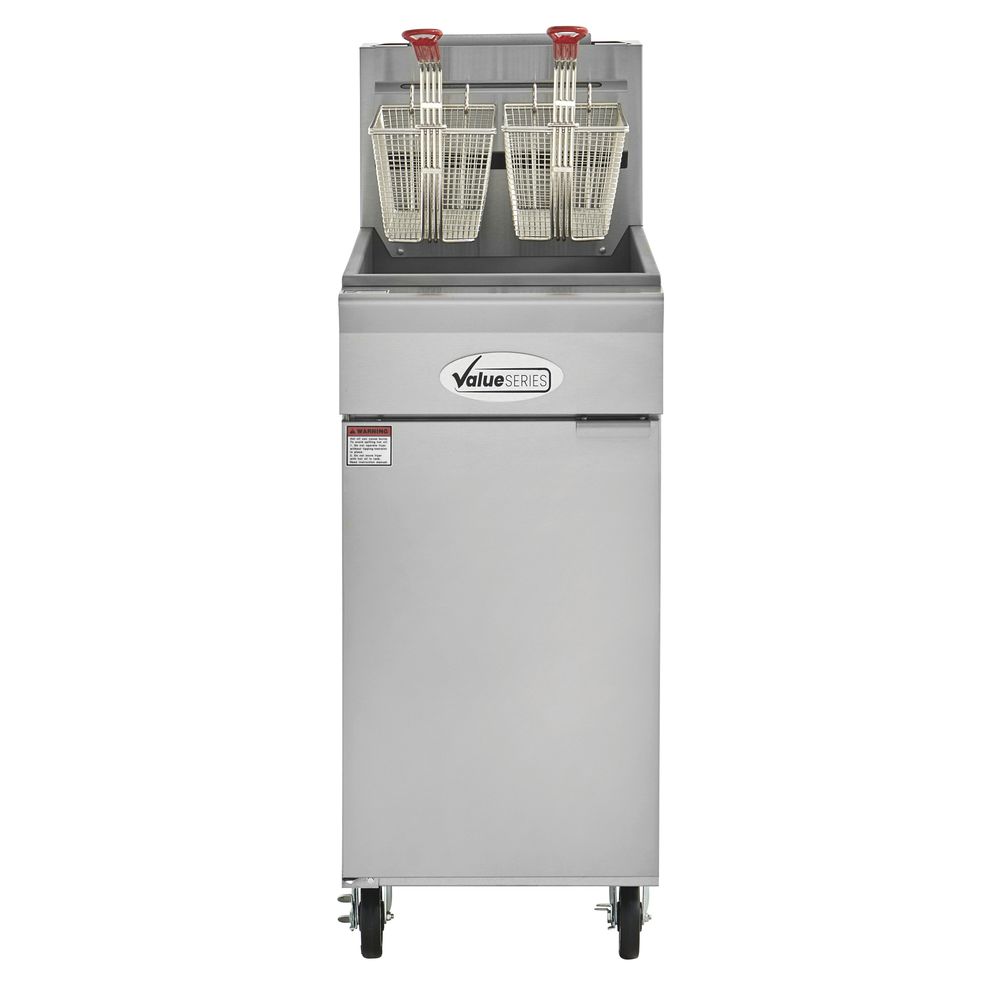 Kratos 29Y-050-LP Commercial Gas Floor Fryer, With Casters, Three ...