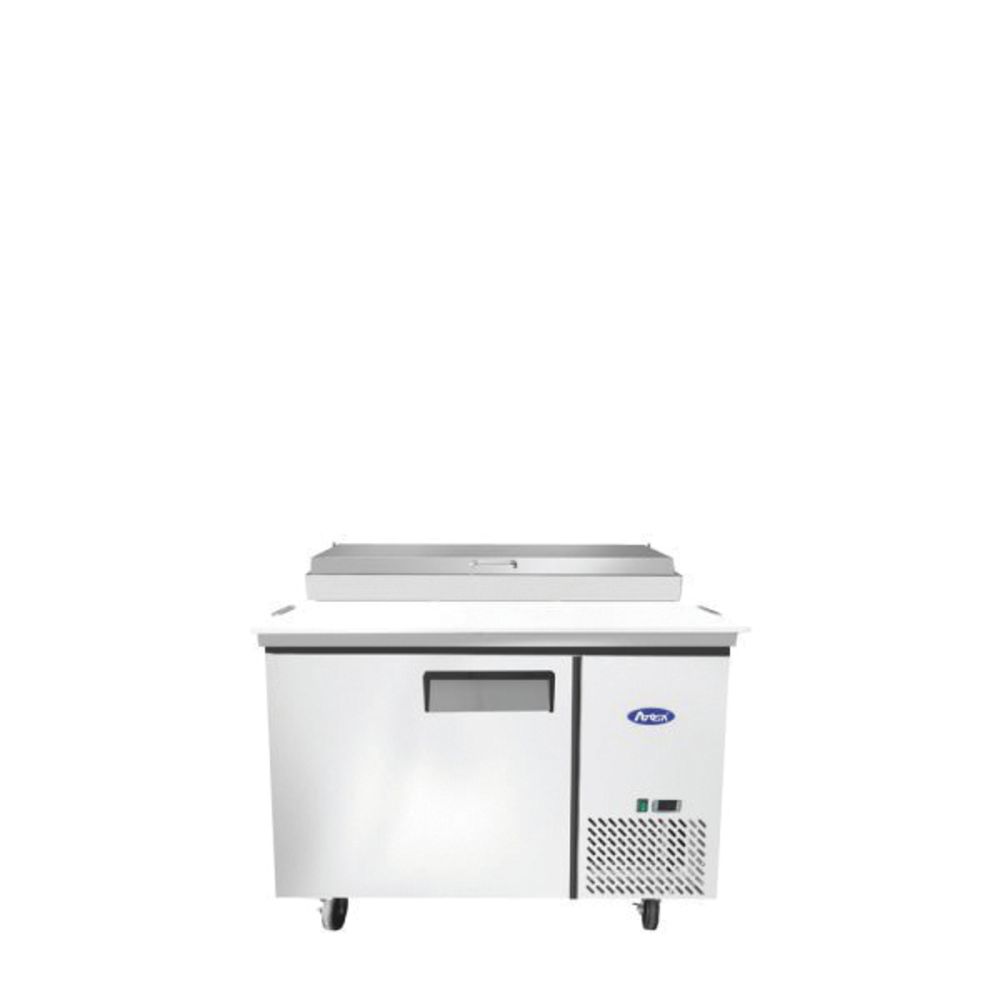 Atosa MPF8201GR 44" Refrigerated Pizza Prep Table, Six-Pan Capacity