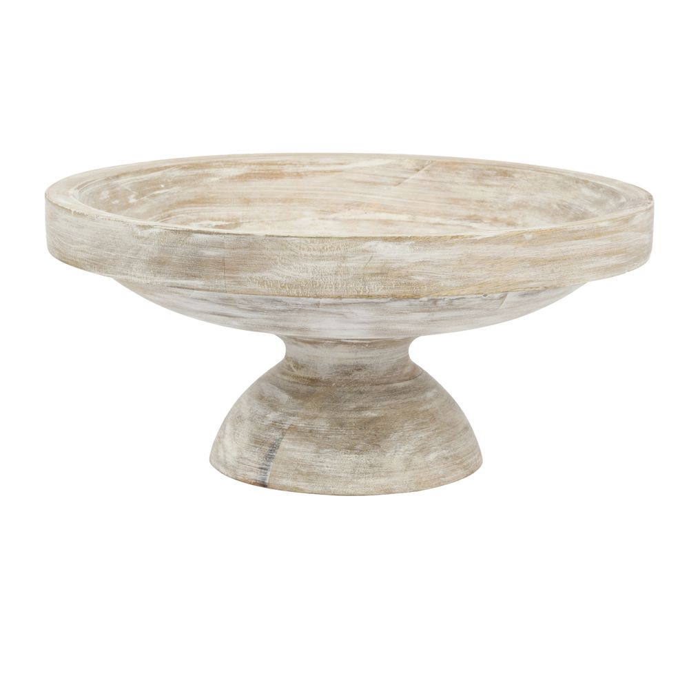 Impulse Mendocino Footed Wooden Bowl, Medium - 8"Dia x 4 3/4"H