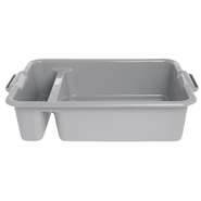 Vollrath Traex® Grey Plastic 2 Compartment Bus Box - 23"L x 17 1/2"W x 6"H