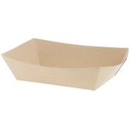 Eco Tray 2 lb Natural SBS Paperboard Food Tray - 6 1/2"L x 4 3/4"W x 1 ...