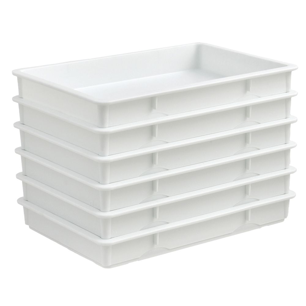 CenPro Heavy Duty Polypropylene Pizza Dough Box, White - 18"W x 26"D x 3"H