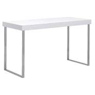 Modern Chrome & White Large Display Table