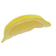 Yellow Plastic Replica Lemon Wedge - 3"L x 1 1/2"W