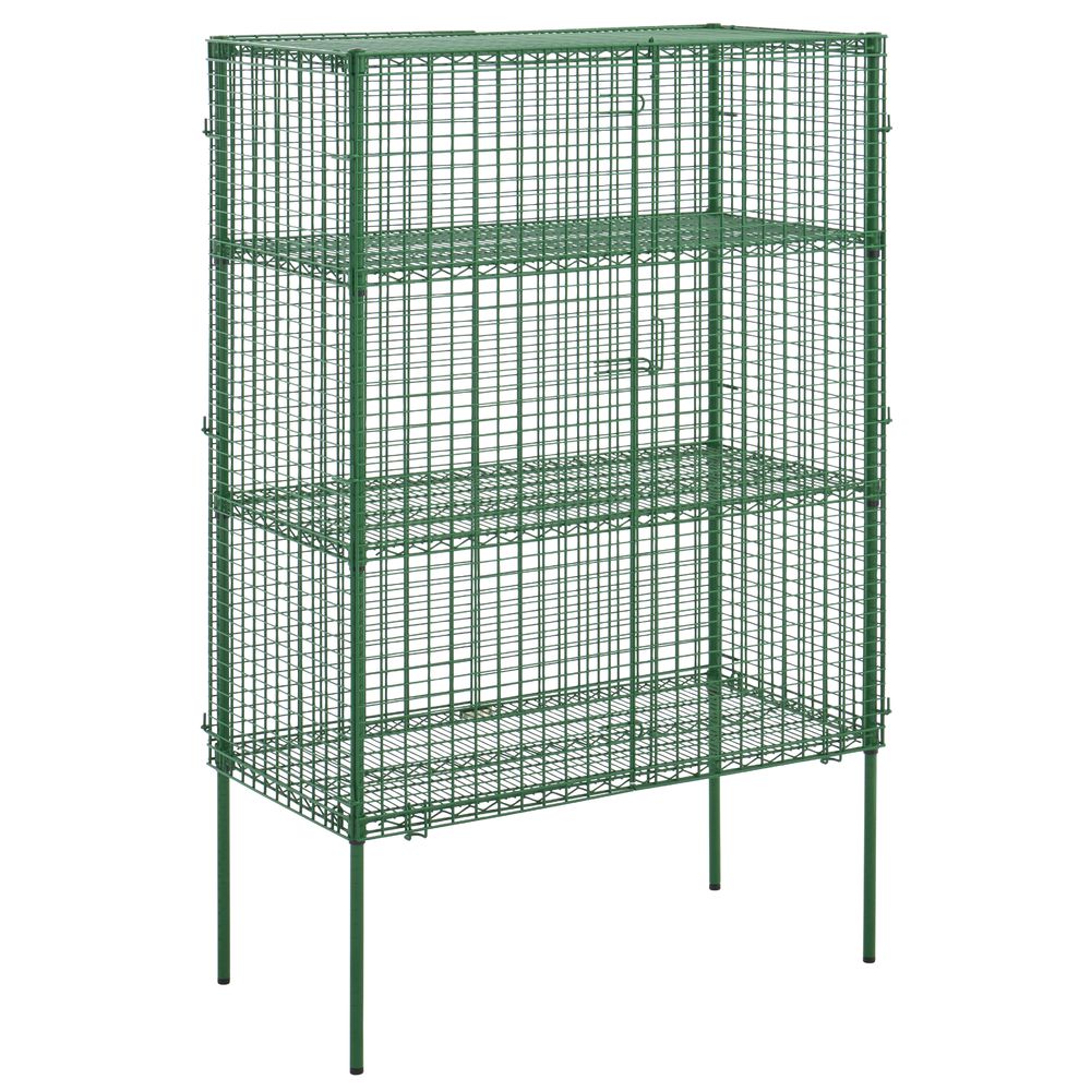 CenPro 30V-926 Green Epoxy Wire Security Cage Shelf Kit - 36"Wx18"Dx74"H