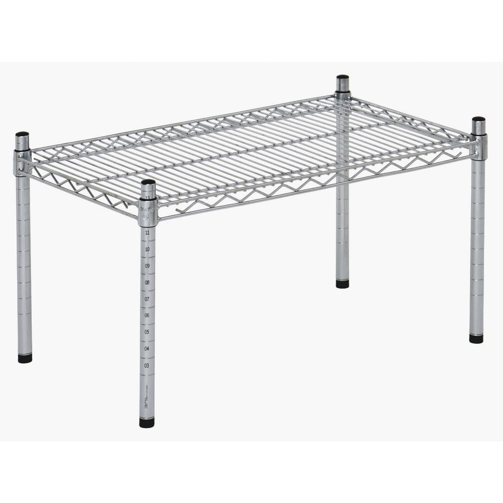Kratos Chrome Wire One-Shelf Dunnage Rack - 14"W x 42"L x 8"H