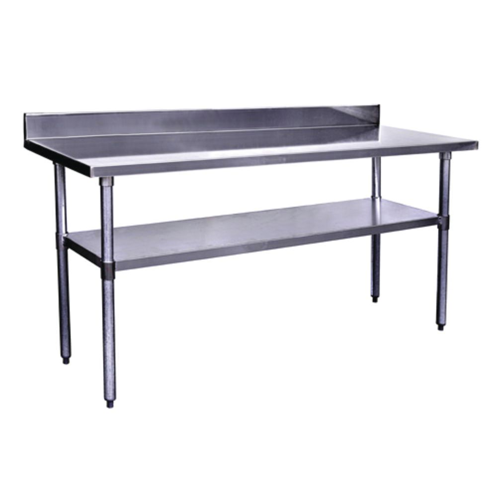 Kratos 28W-180 16 Gauge, Stainless Steel Worktable, With 4" Backsplash ...