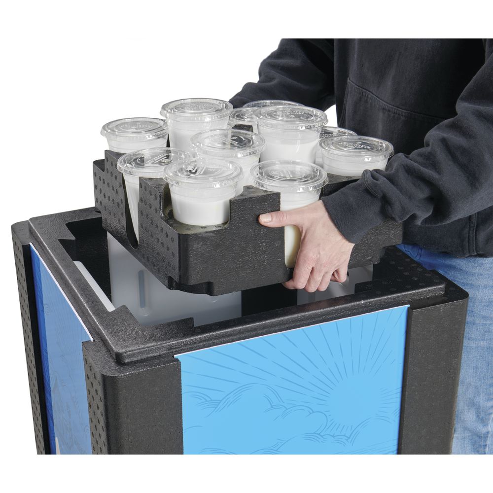 Insulated Milk Merchandiser - 20 2/25"L x 20 2/25"W x 33"H