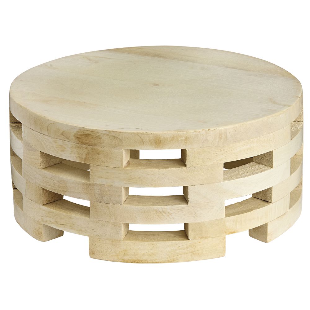HUBERT® Rift Blonde Mango Wood Riser - 12"L x 12"W x 5"H