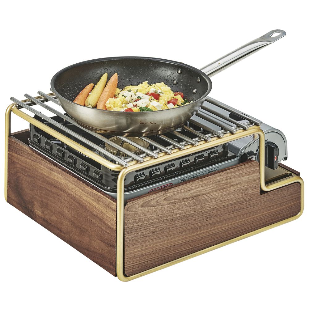 Cal-Mil Mid-Century Collection Natural Wood Butane Burner Housing With ...