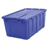 Orbis Blue Plastic FliPak® Stack-N-Nest Storage Tote With Lid - 27"L x ...