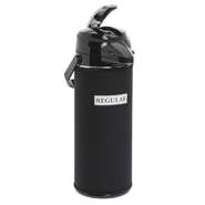 JavaSuits® 2.2 L Black Neoprene Airpot Cover With White Decaf Imprint ...
