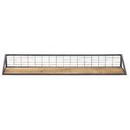 Wood & Metal Floating Shelf, 60"W